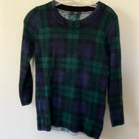 J. Crew | Sweaters | J Crew Plaid Sweater | Poshmark